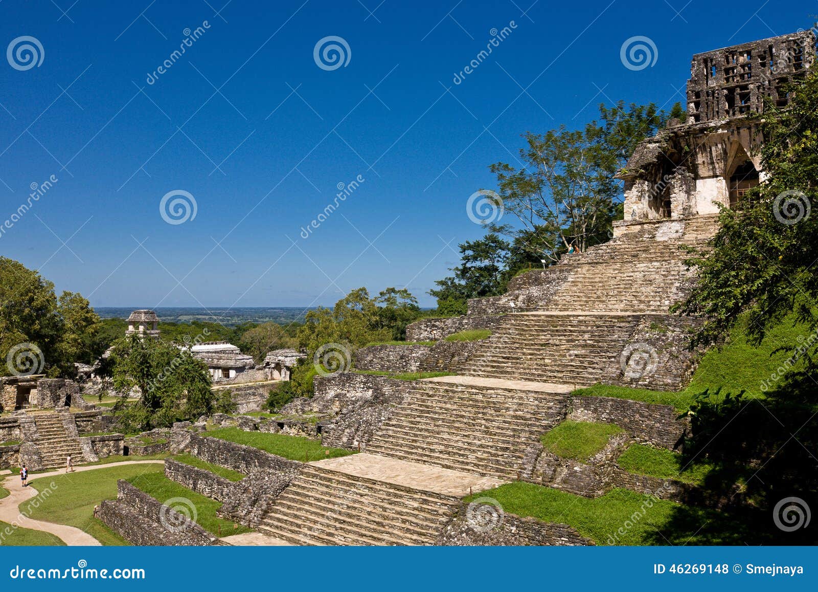 Mayan Piramide Staircase Tikal Guatemala Royalty-Free Stock Image ...