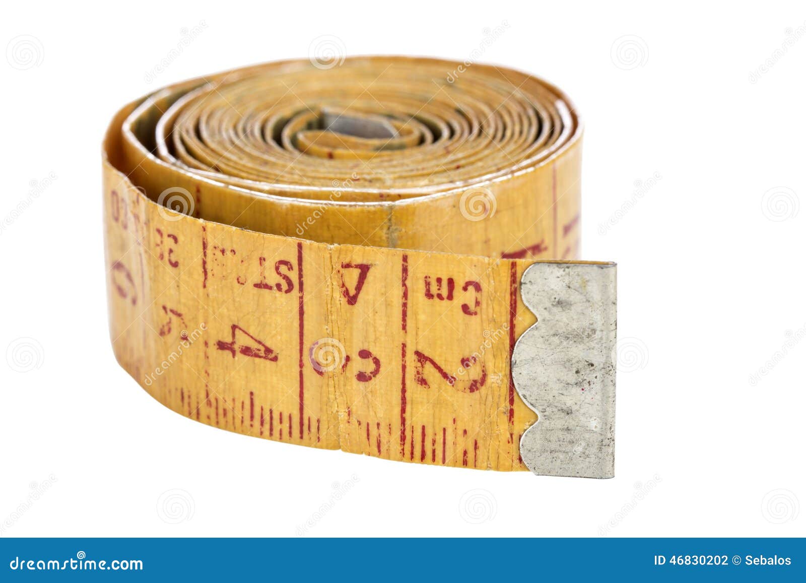 Old measure tape stock photo. Image of macro, object - 46830202