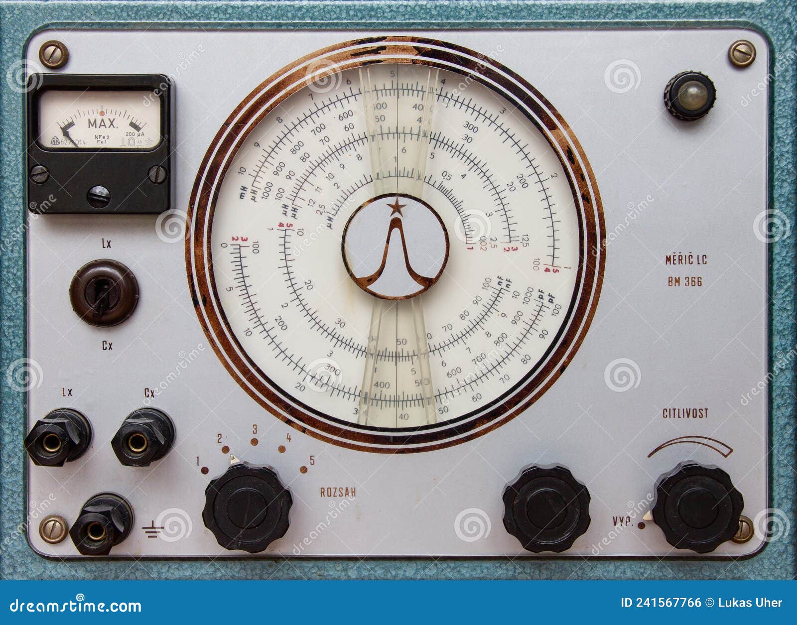 Old Measuring Device with Analog Measuring Indicator Stock Photo ...