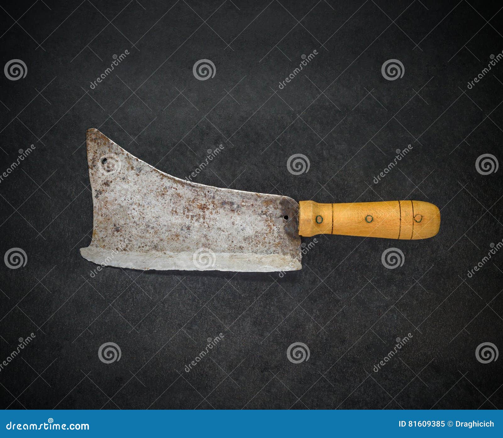 Old Meat Cleaver stock image. Image of meat, kitchen - 81609385