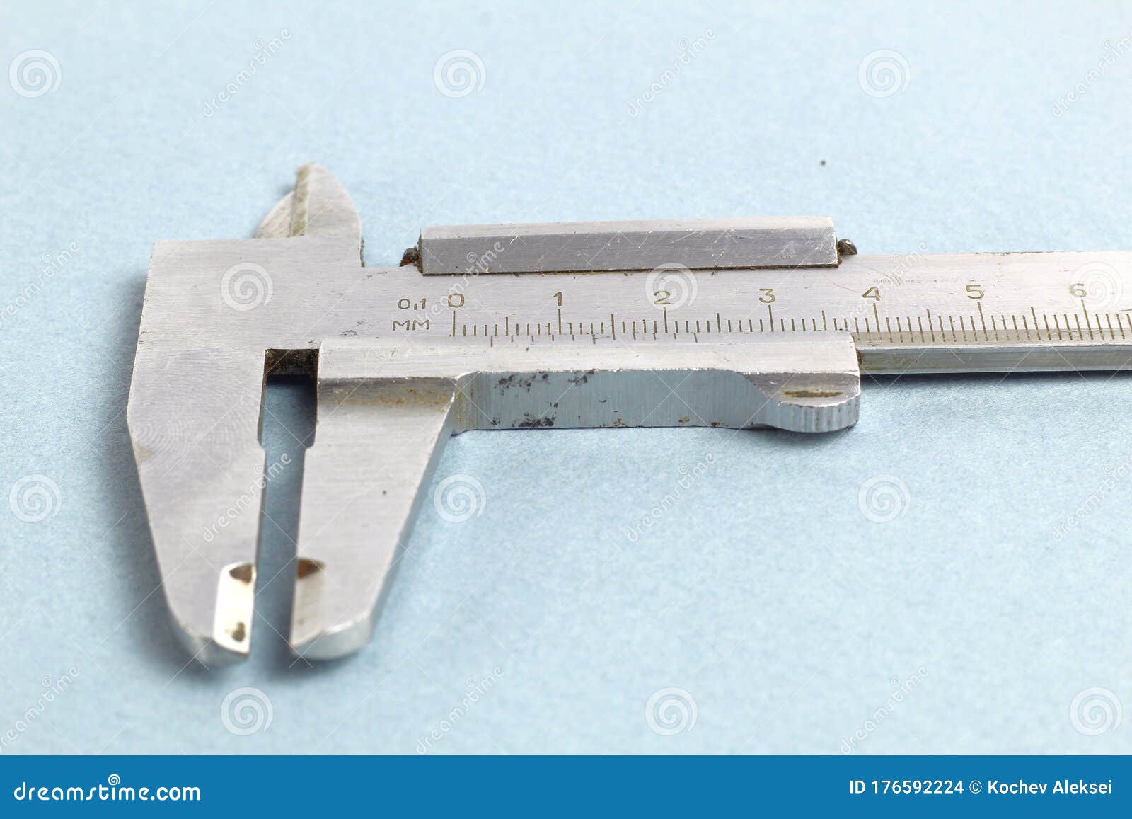 Old Mechanical Caliper. Scale on the Body of the Measuring Device ...