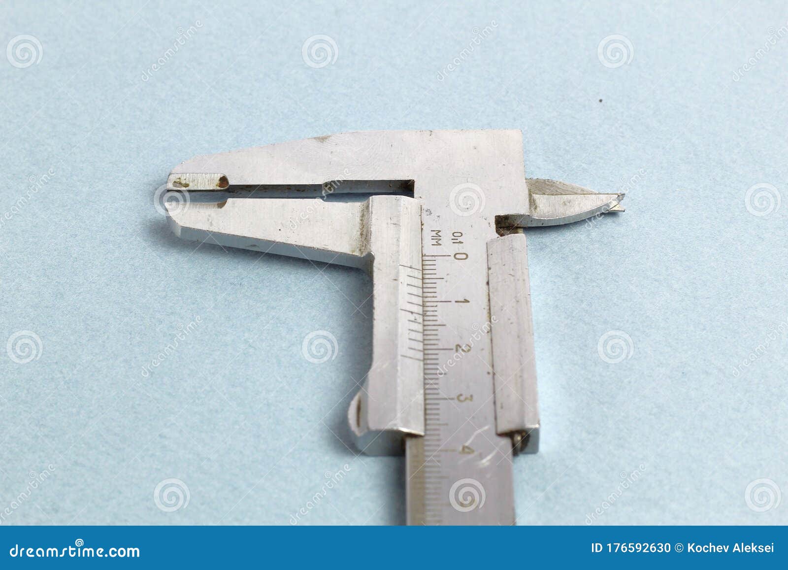 Old Mechanical Caliper. Scale on the Body of the Measuring Device ...