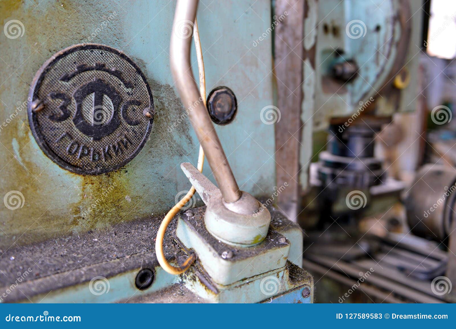 Old machine controls editorial stock photo. Image of shop - 127589583