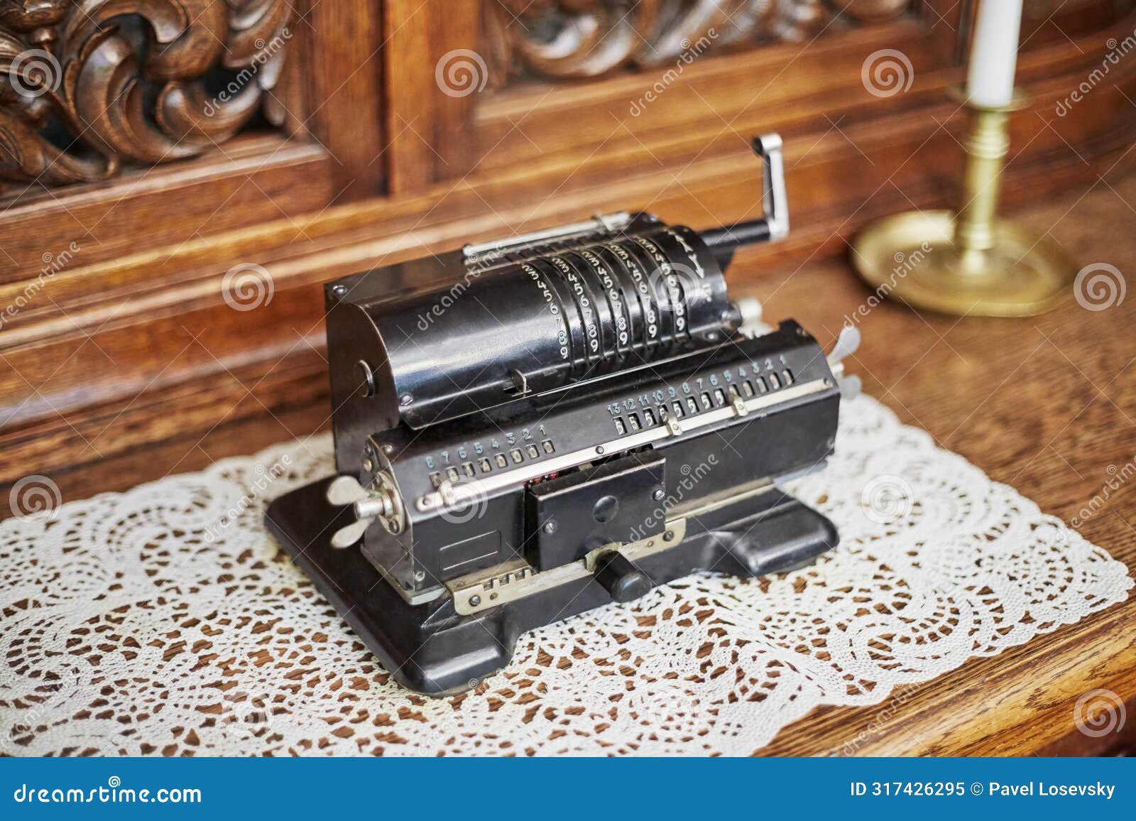 Old Mechanical Manual Counting Machine for Stock Image - Image of ...