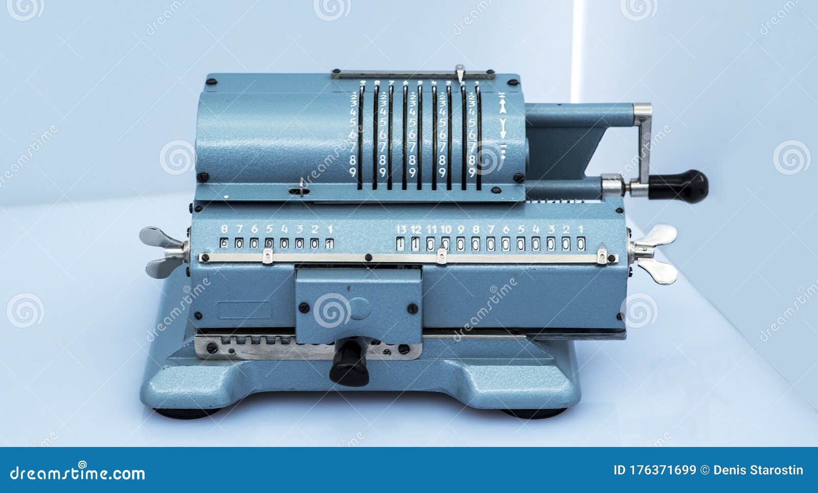 Old Mechanical Manual Counting Machine for Mathematical Calculations ...