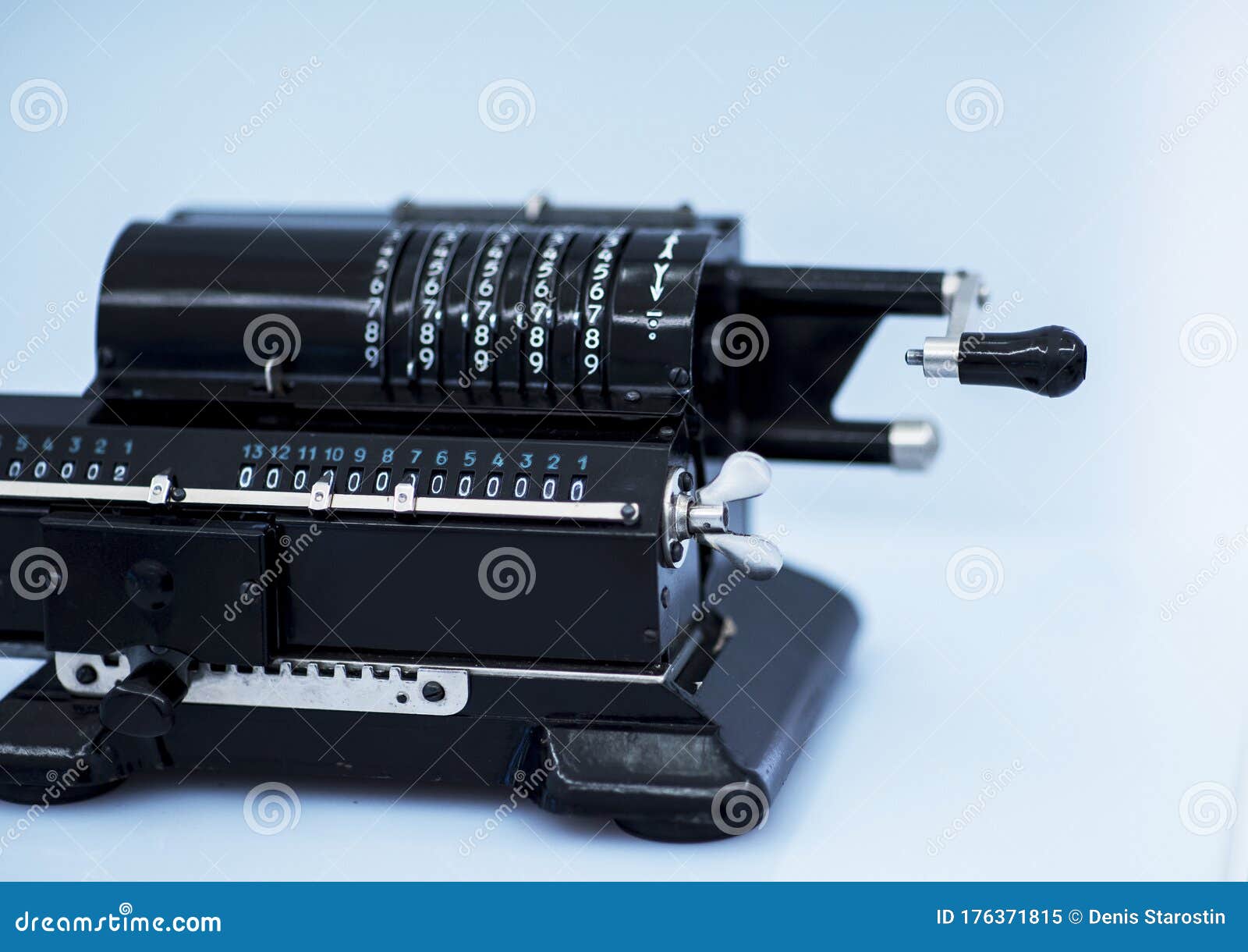 Old Mechanical Manual Counting Machine for Mathematical Calculations ...