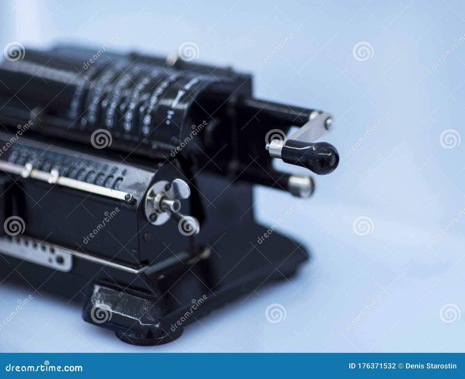 Old Mechanical Manual Counting Machine for Mathematical Calculations ...