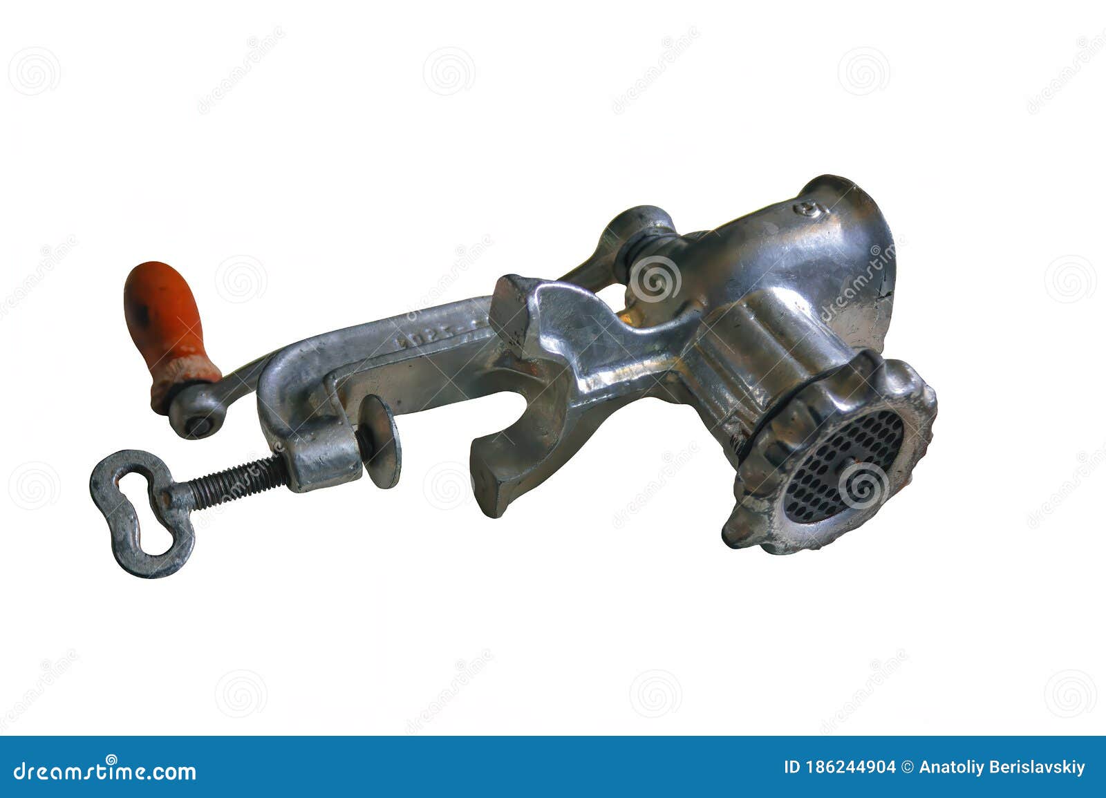 Mechanical Meat Grinder. Classic Vintage Household Manual Handle Meat ...