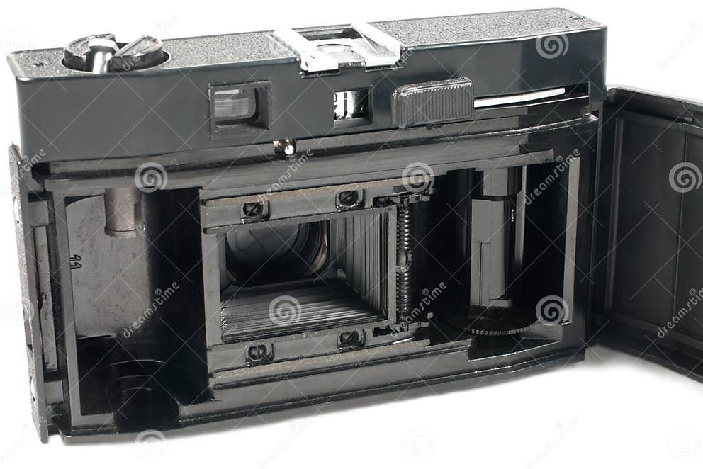 Old Mechanical SLR Back Side Stock Photo - Image of abstract, format ...