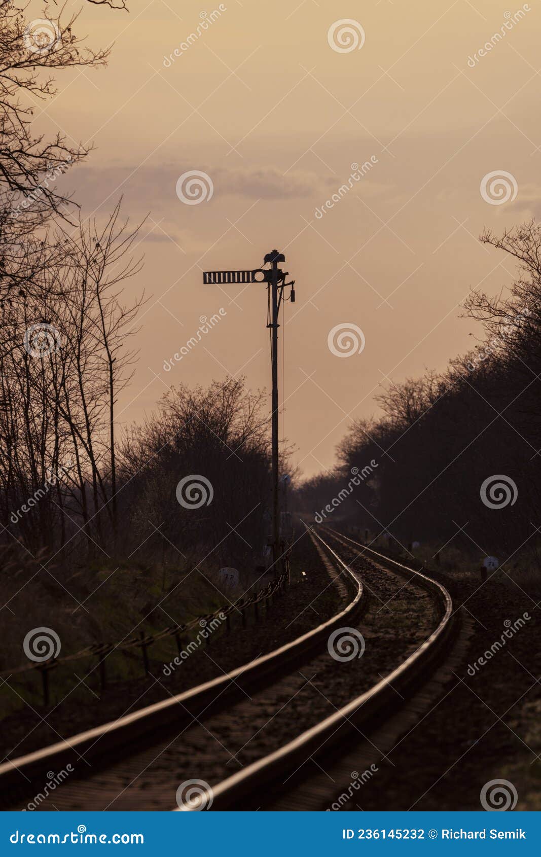 Old Mechanical Traffic Light with Rails Stock Photo - Image of vertical ...