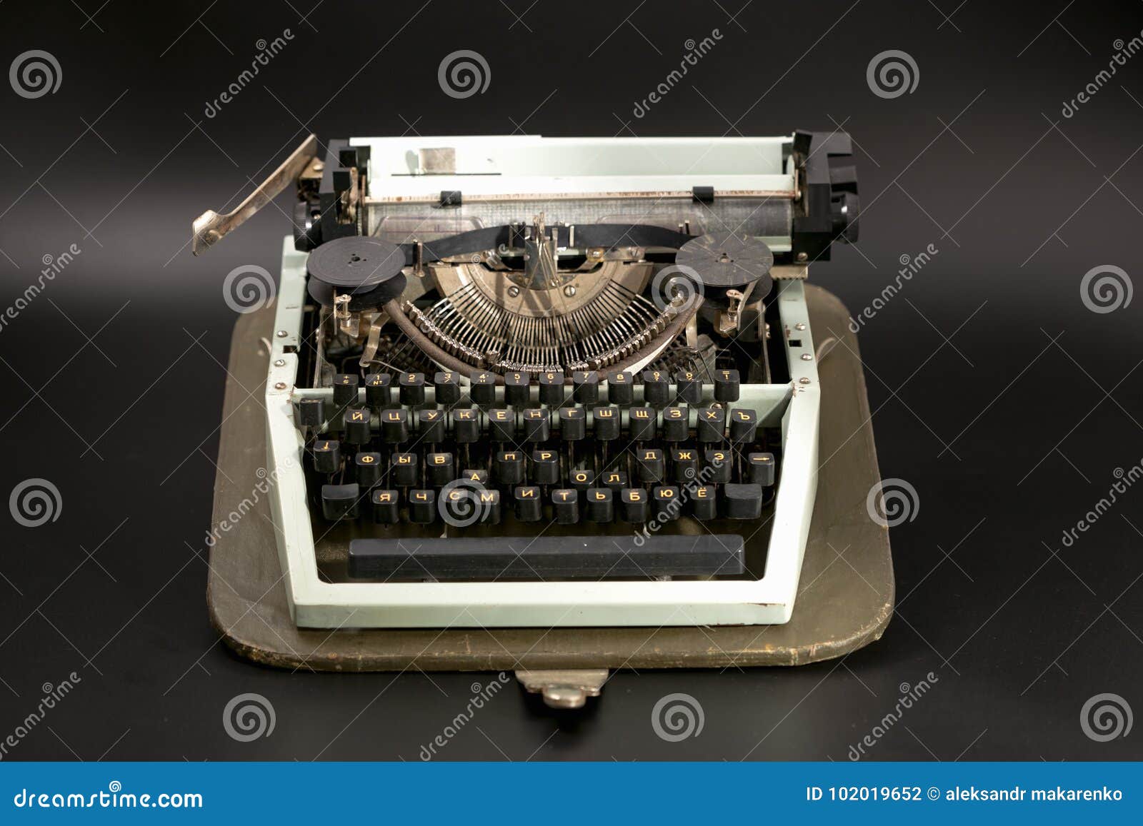 Old Mechanical Typewriter of the 19th Century Stock Photo - Image of ...