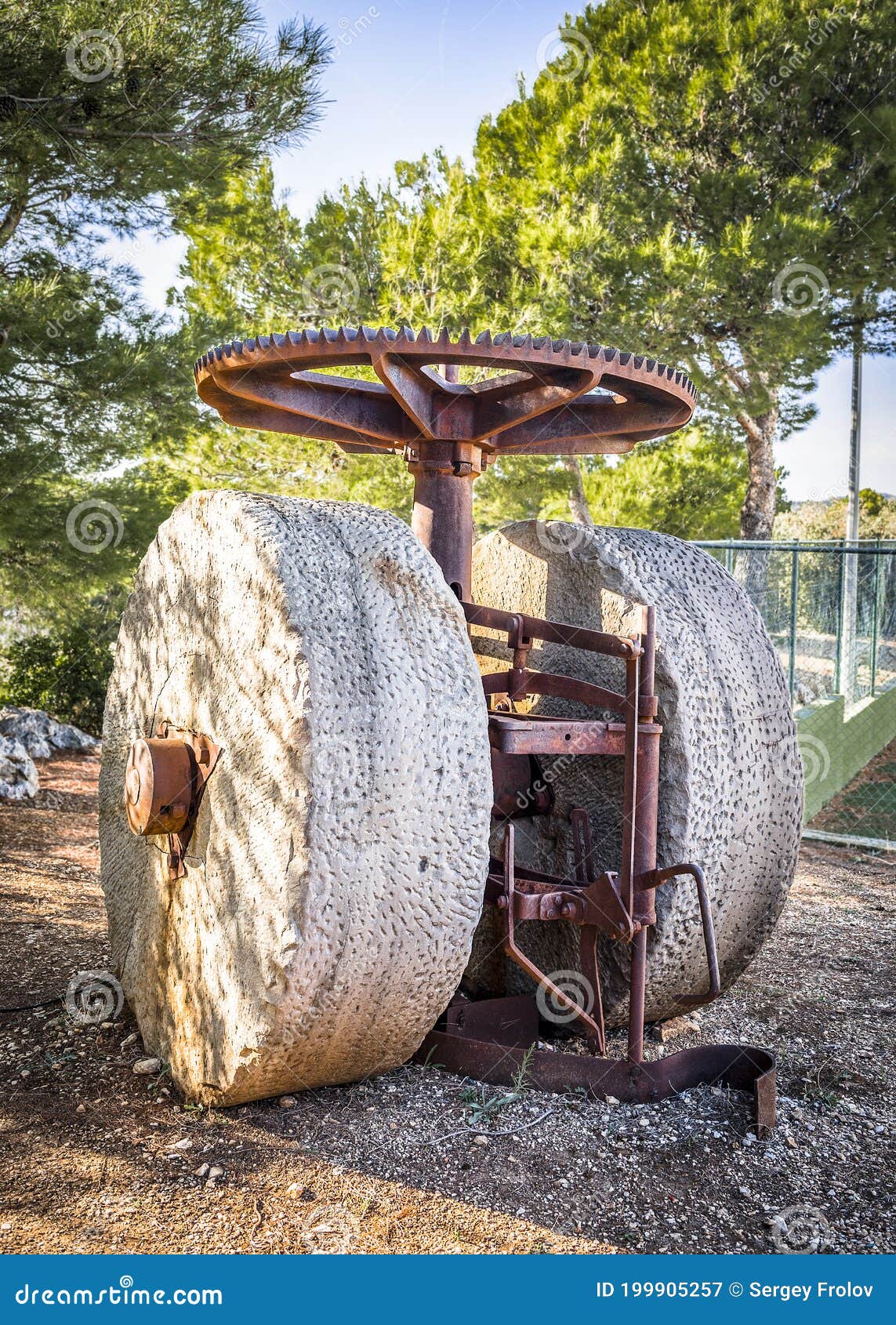Old Mechanism For Stone Mining In The Sandy Mountains Of The Desert ...