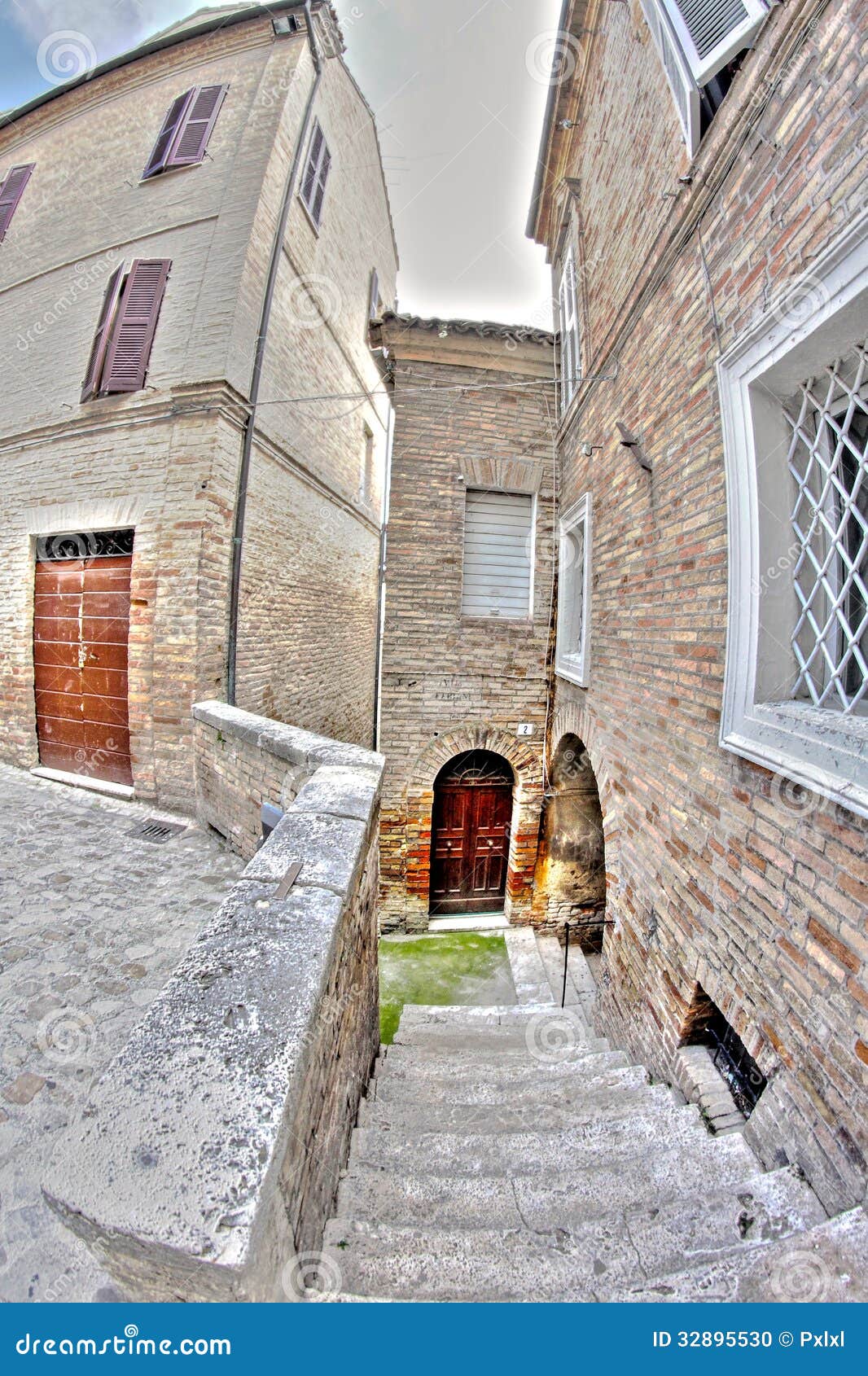 Old medieval alley stock photo. Image of arch, pavement - 32895530