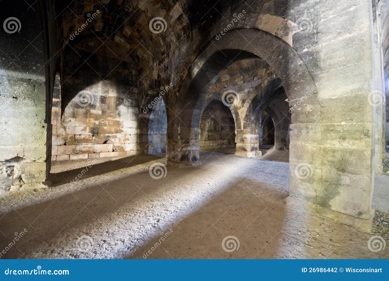 Old Medieval Ancient Castle Stone Dungeon Stock Photo - Image of cell ...