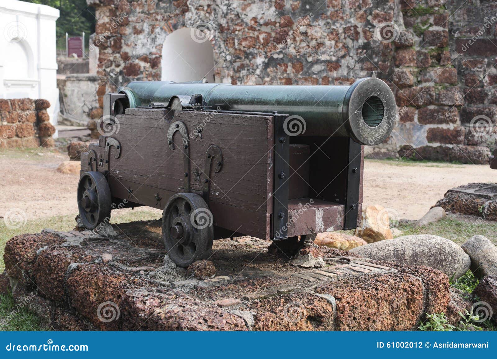 Medieval Artillery Gun Isolated On White Background Royalty-Free Stock ...
