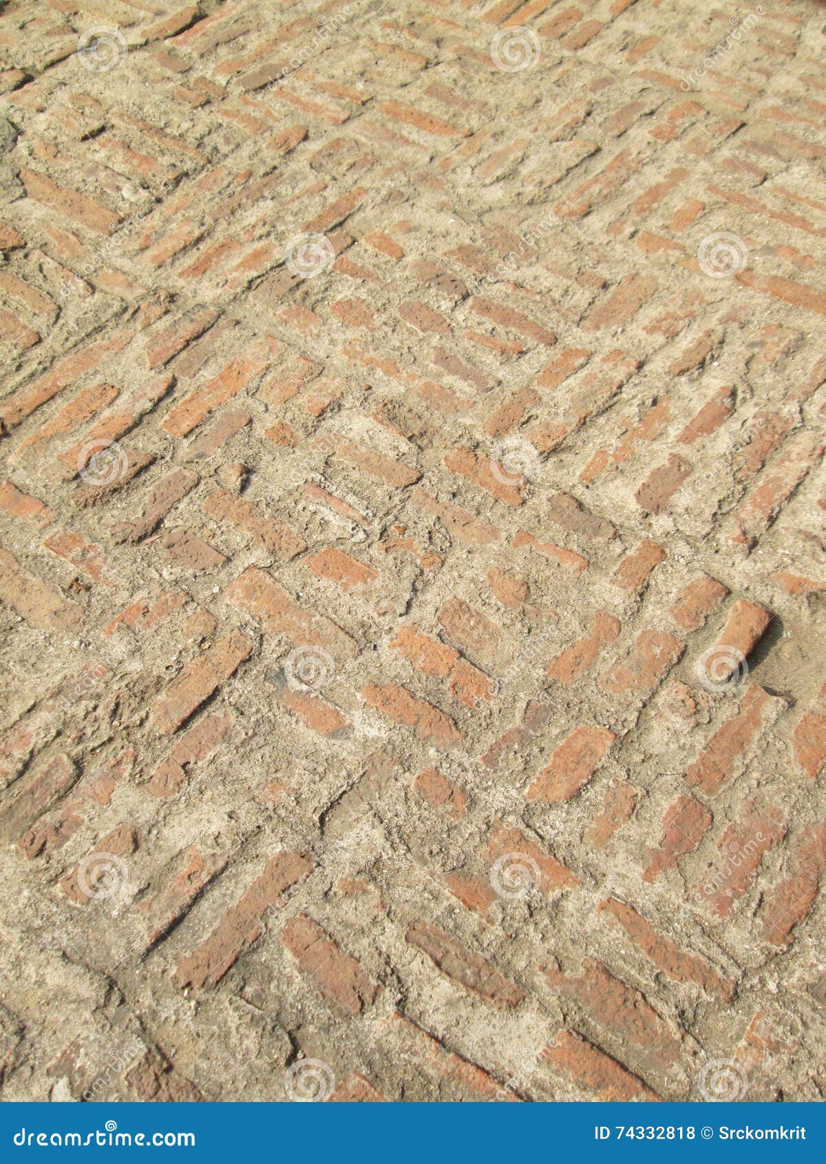 Old Medieval Brick Pavement Pattern Detail Stock Photo - Image of ...
