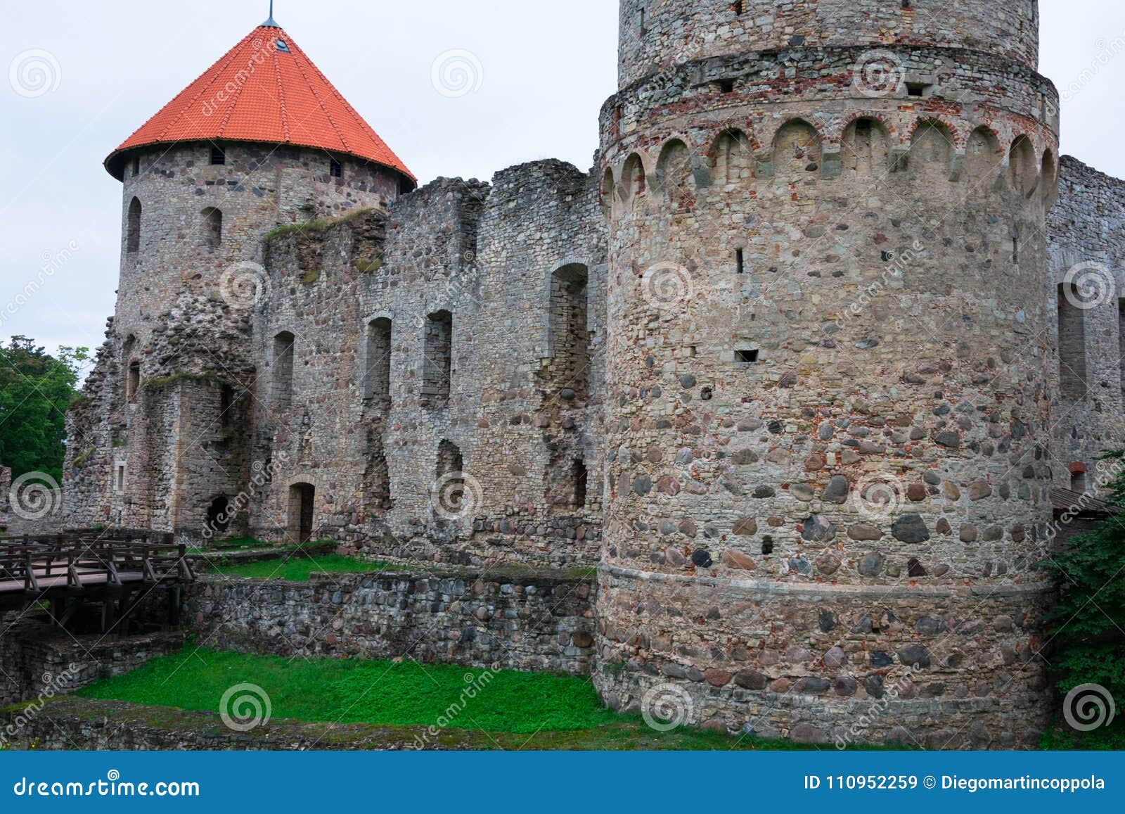 Old Medieval Castle Towers editorial stock image. Image of roof - 110952259