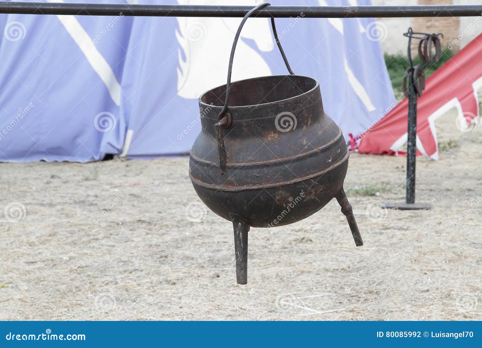 Old medieval cauldron stock photo. Image of iron, antique - 80085992