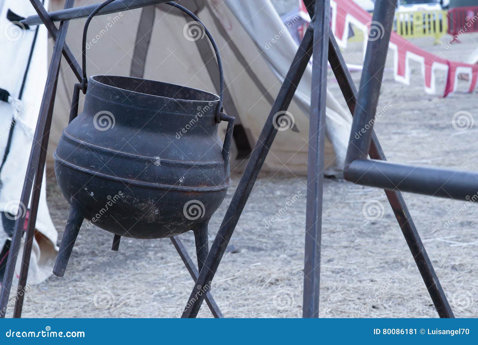 Old medieval cauldron stock image. Image of nutrition - 80086181