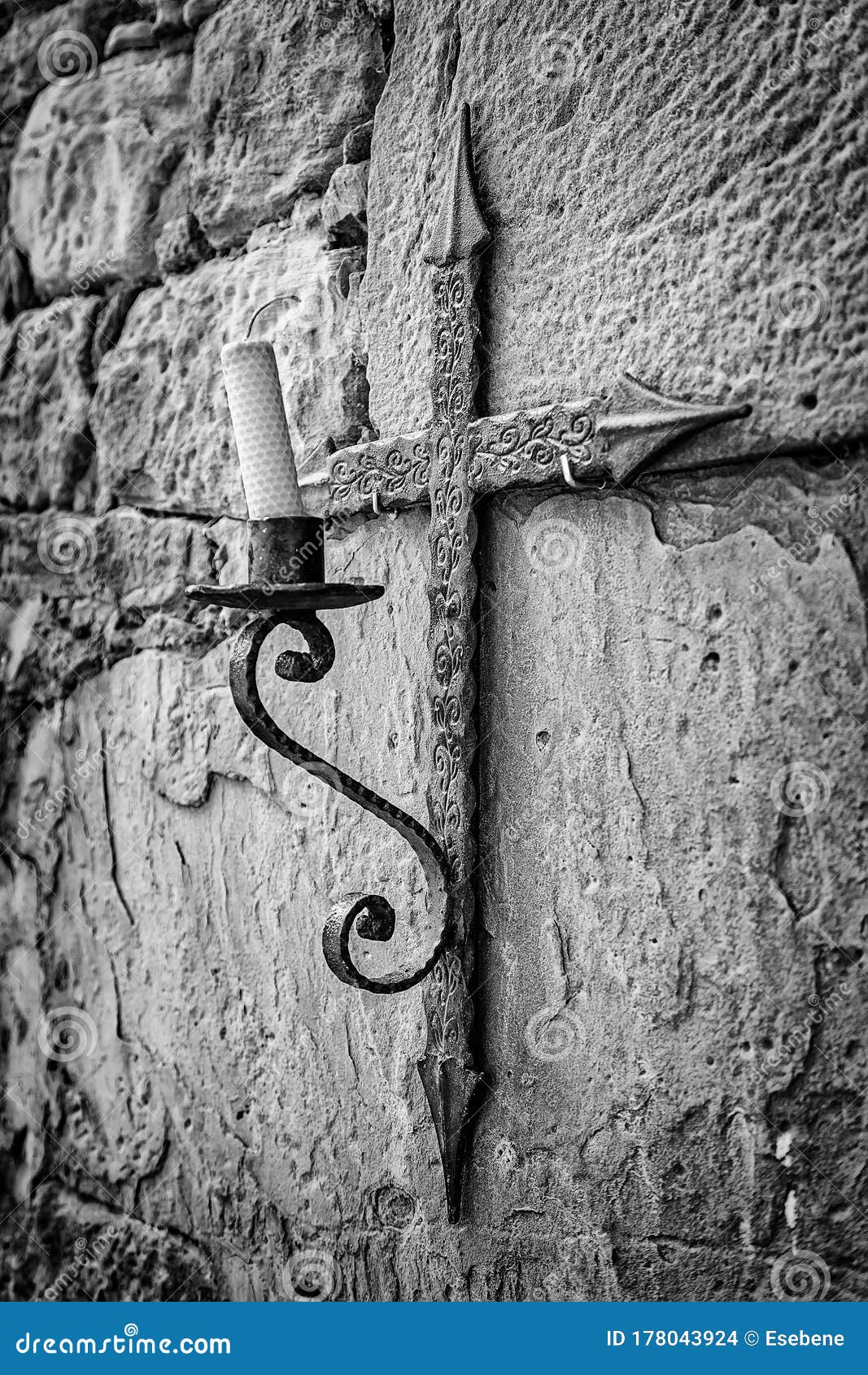 Old medieval chandelier stock photo. Image of lamp, light - 178043924