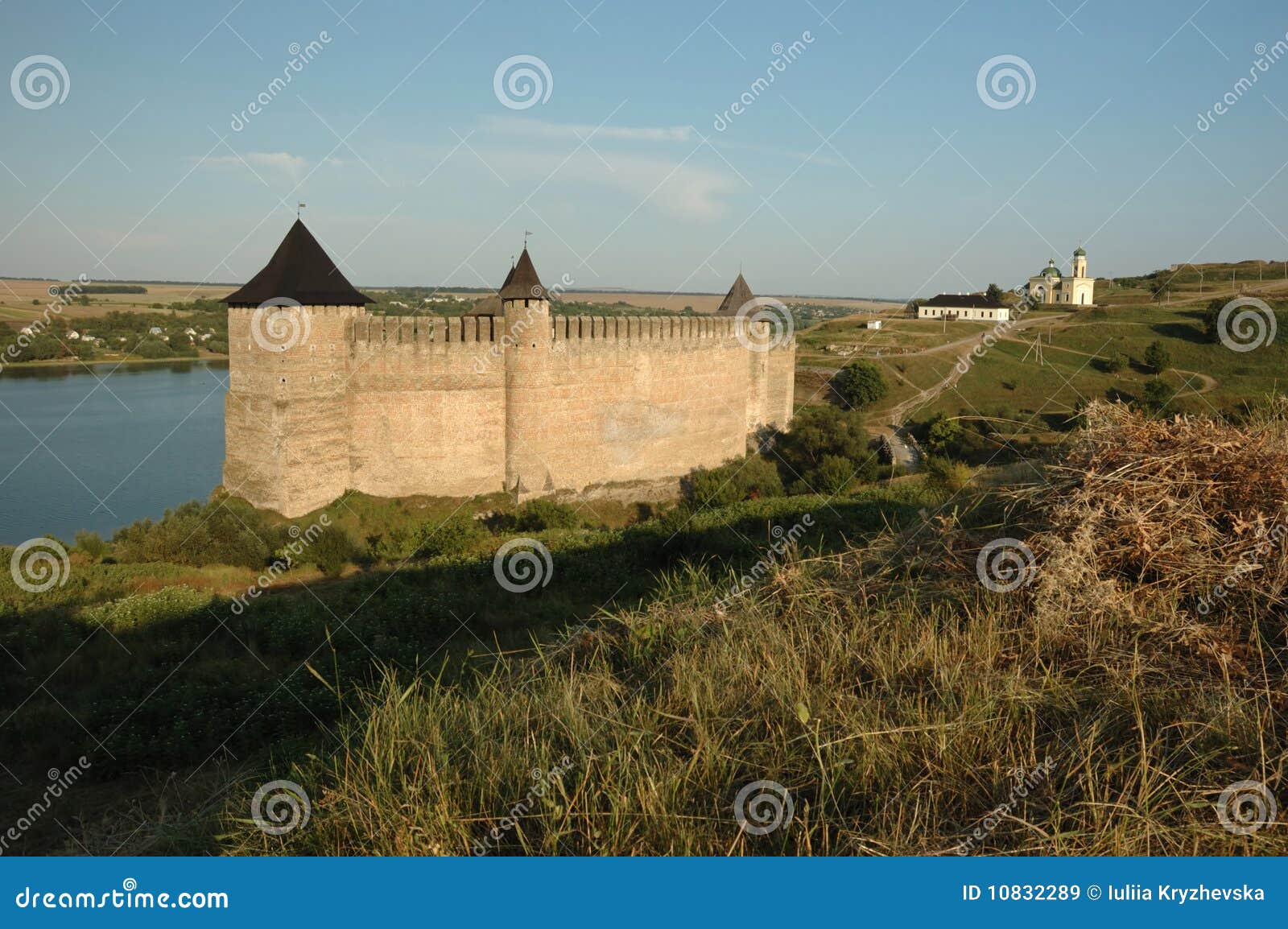Old Medieval Fortress in Hotyn,Ukraine Stock Image - Image of landscape ...