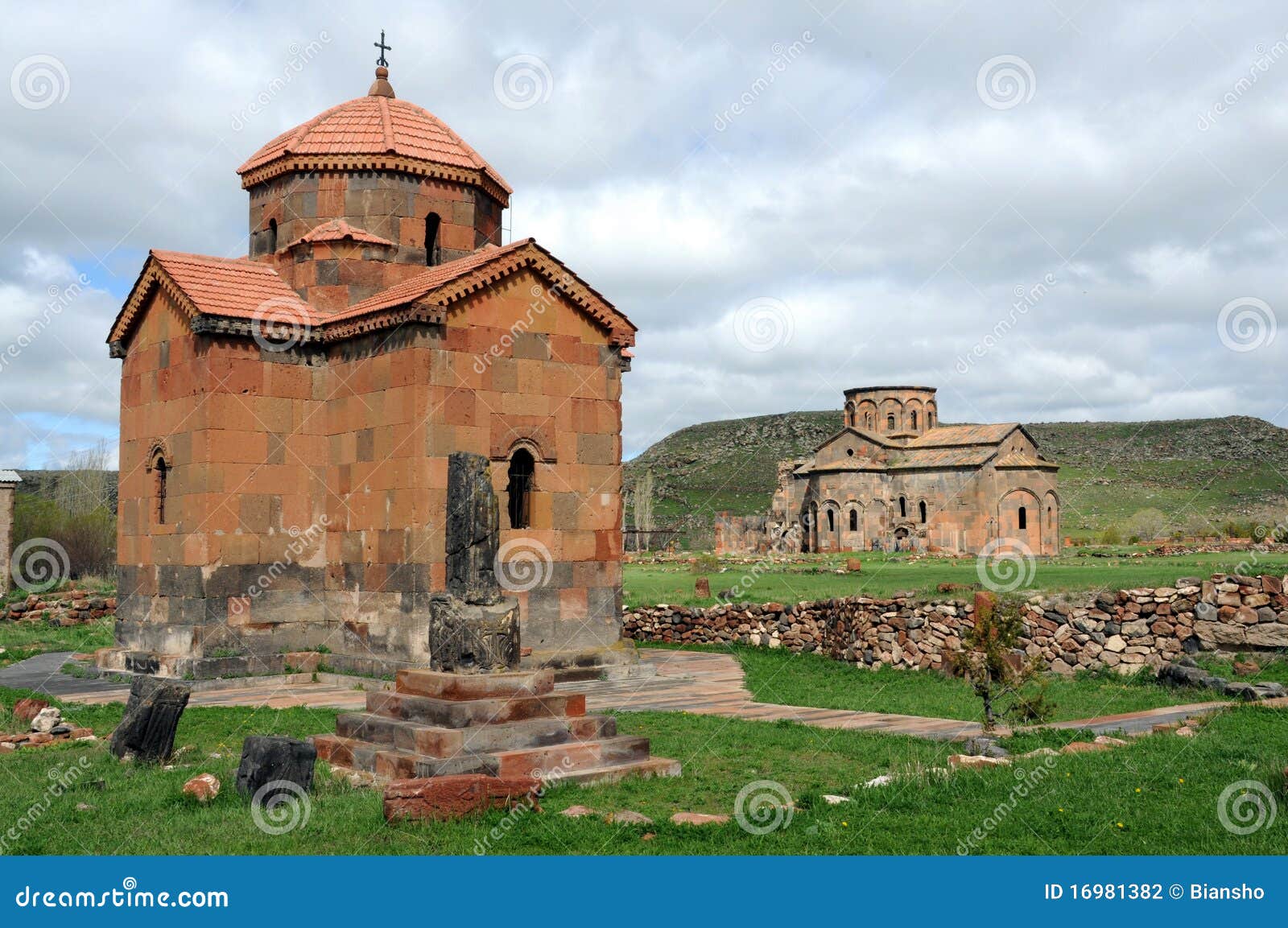 Old medieval monastery stock photo. Image of graphic - 16981382