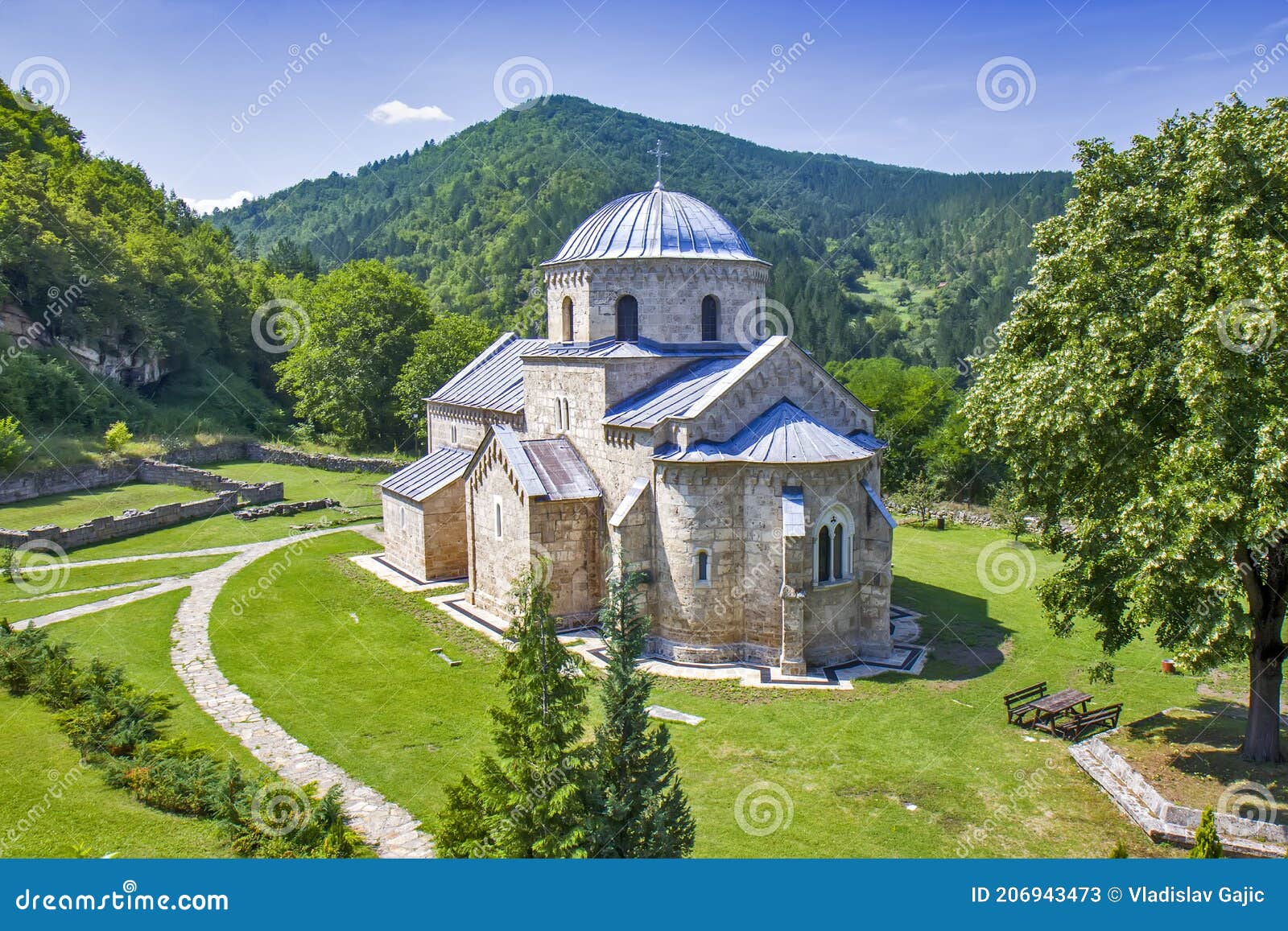 Old Medieval Monastery Gradac, Serbia Stock Image - Image of cultural ...