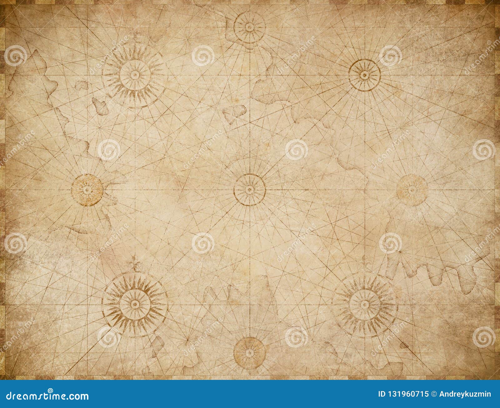 Old Medieval Nautical Map Background Royalty-Free Stock Photo ...