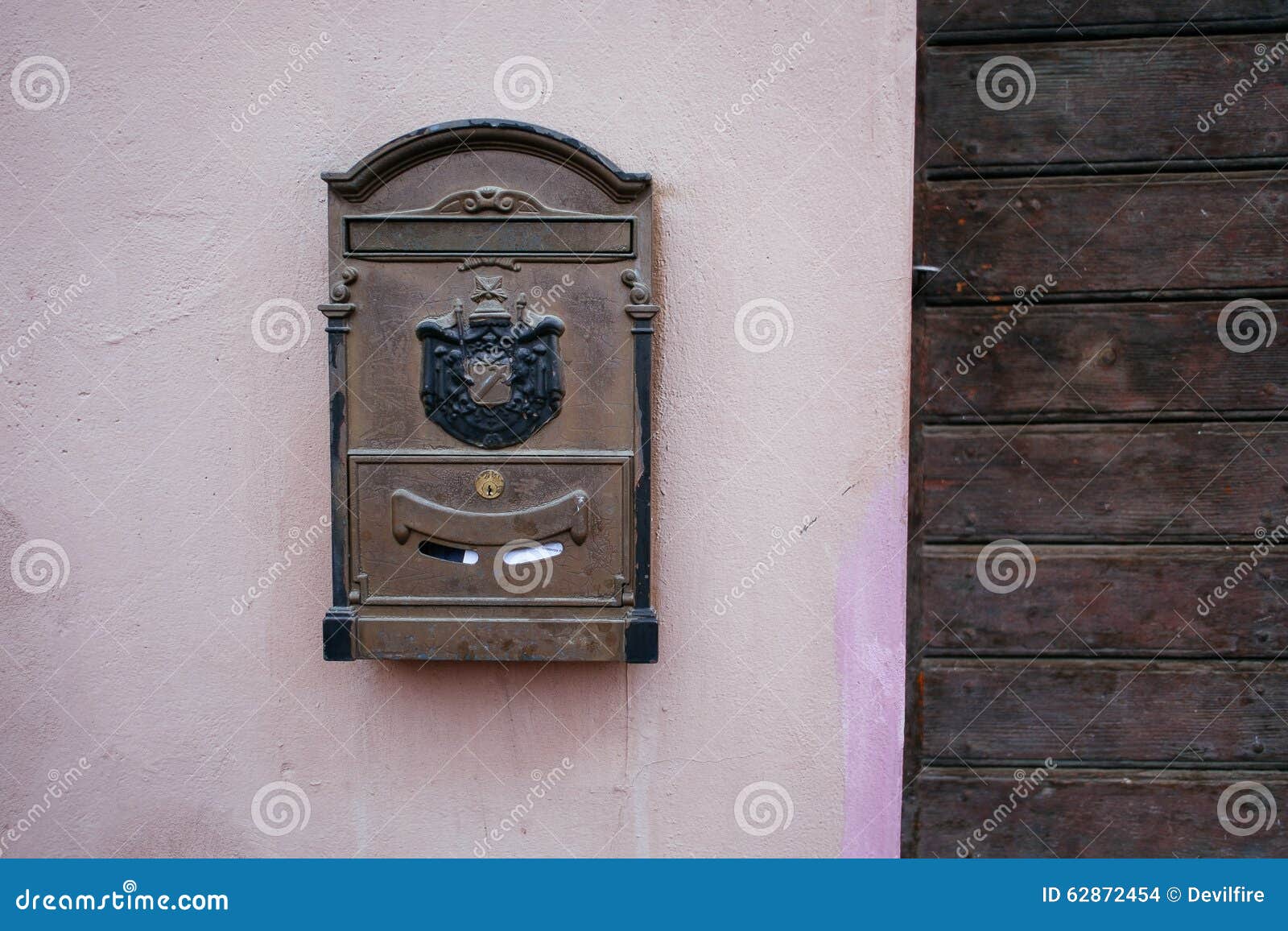 Old medieval post box stock photo. Image of hanging, brown - 62872454