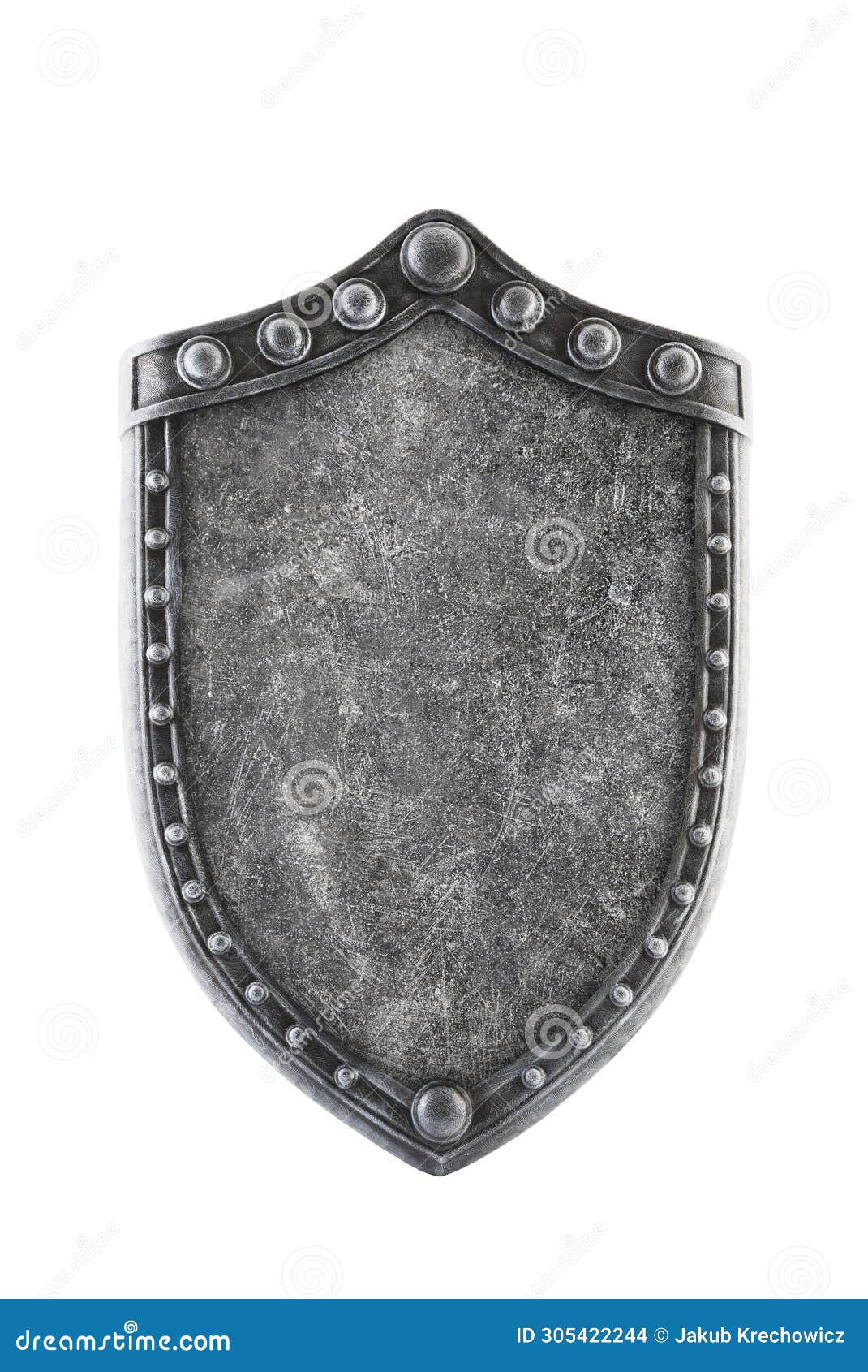 Old Medieval Shield Isolated on White Stock Photo - Image of silver ...