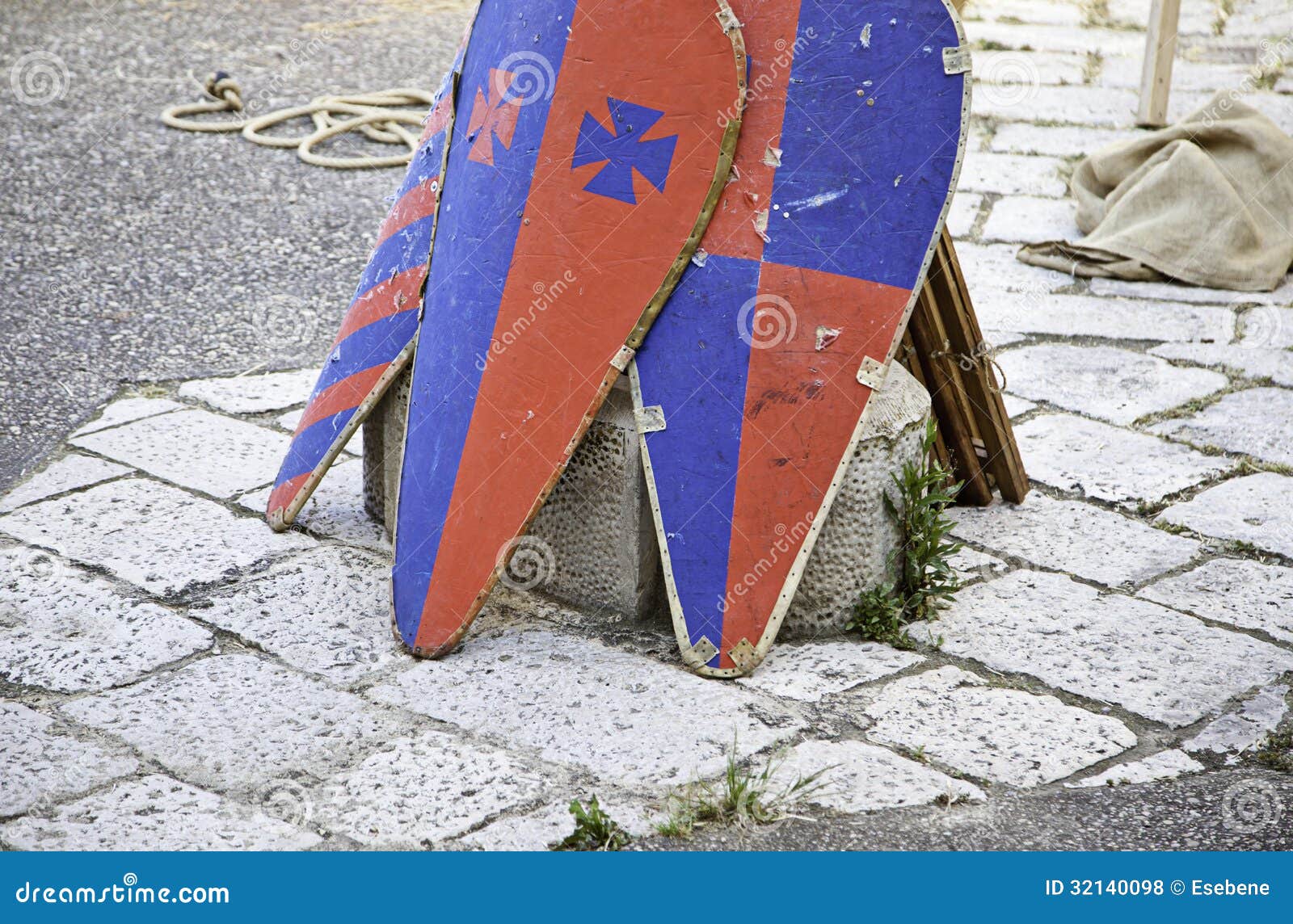 Old medieval shields stock photo. Image of dark, history - 32140098