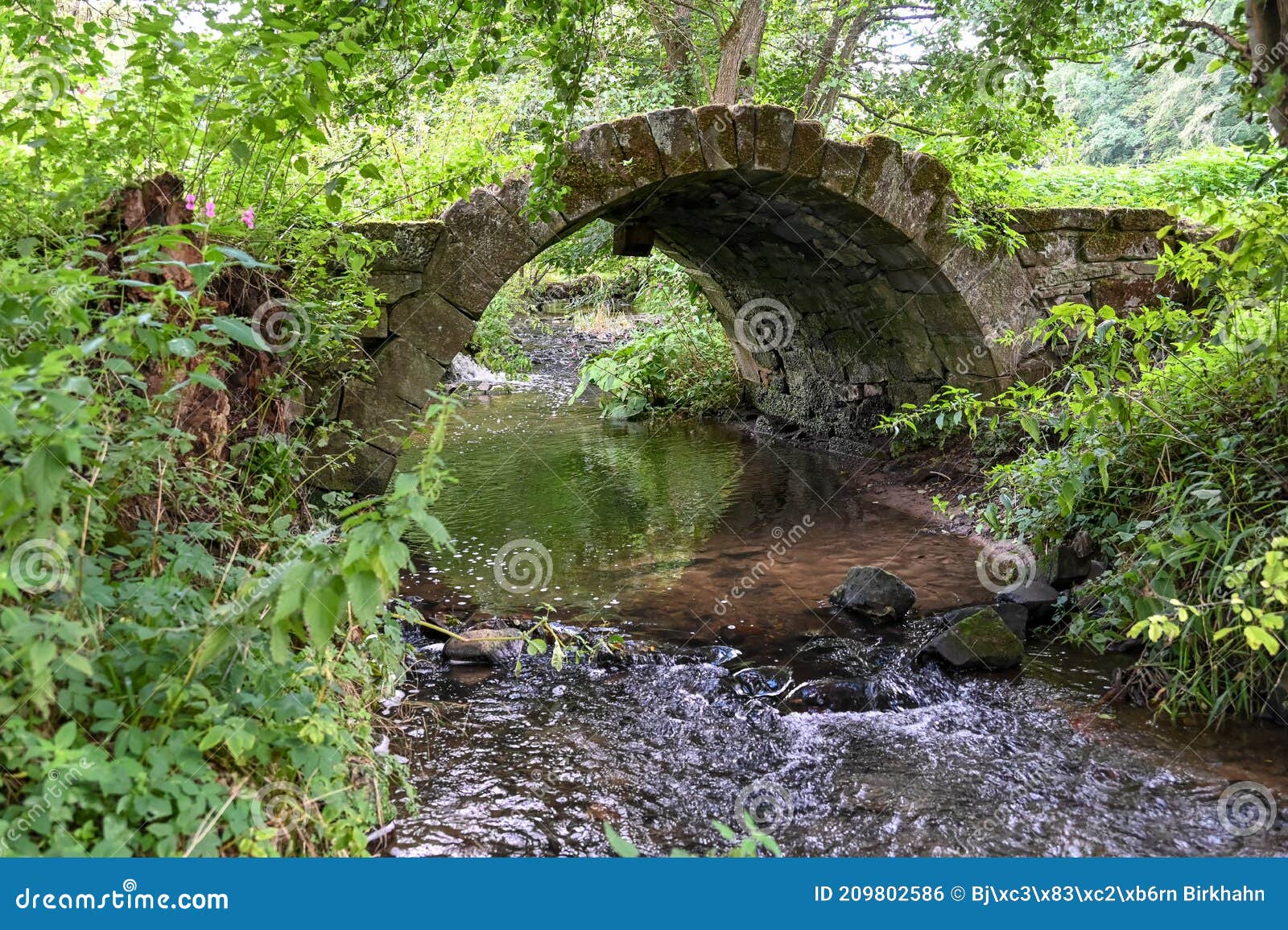 Old Medieval Stone Bridge Over a River Stock Photo - Image of europe ...