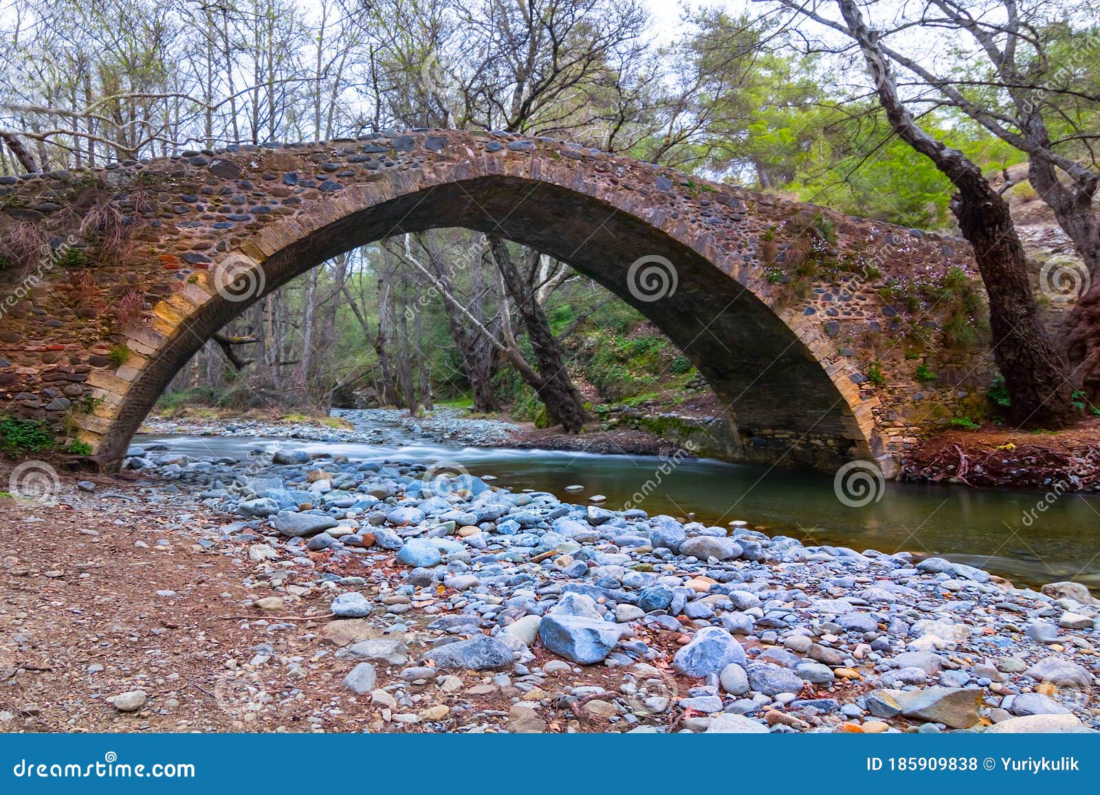 Old Medieval Stony Bridge Over the River Stock Photo - Image of bridge ...