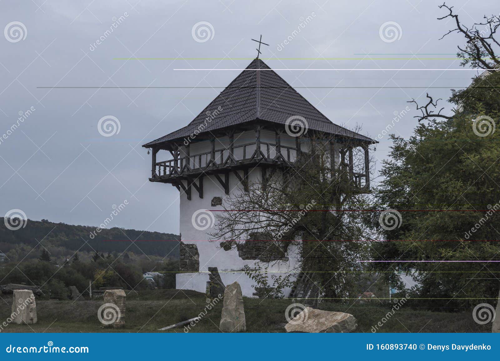 Ancient Keep Tower stock photo. Image of rural, medieval - 160893740