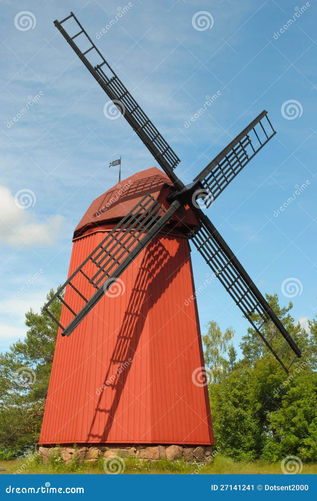 Old medieval windmill. stock image. Image of background - 27141241