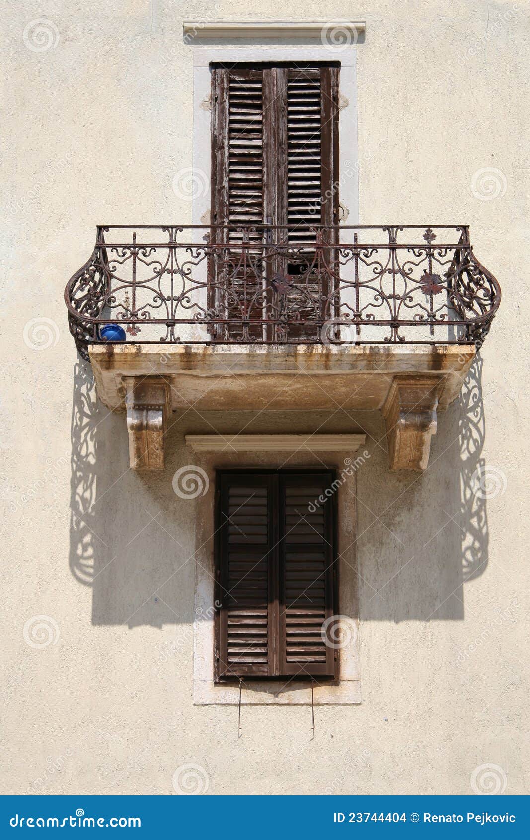 The Old Mediterranean Window Stock Photo - Image of construction ...