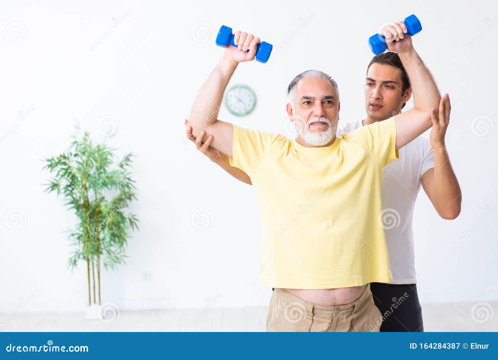 Old Man Doing Exercises Indoors Stock Image - Image of mature, athletic ...