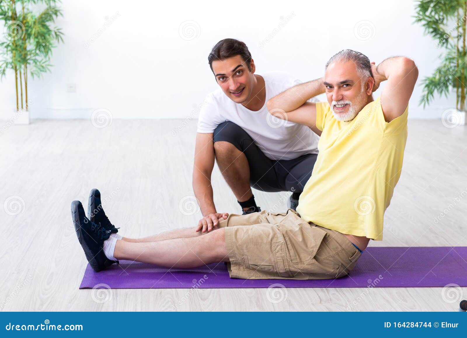 Old Man Doing Exercises Indoors Stock Photo - Image of athlete ...