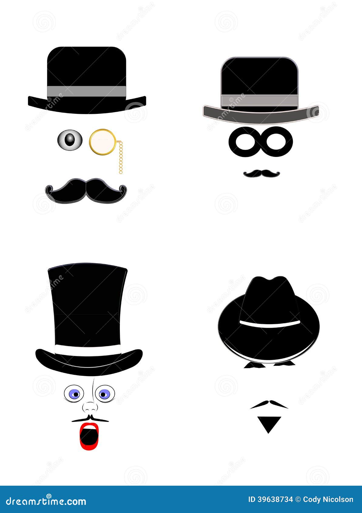 Old men with hats stock photo. Image of graphics, bands - 39638734