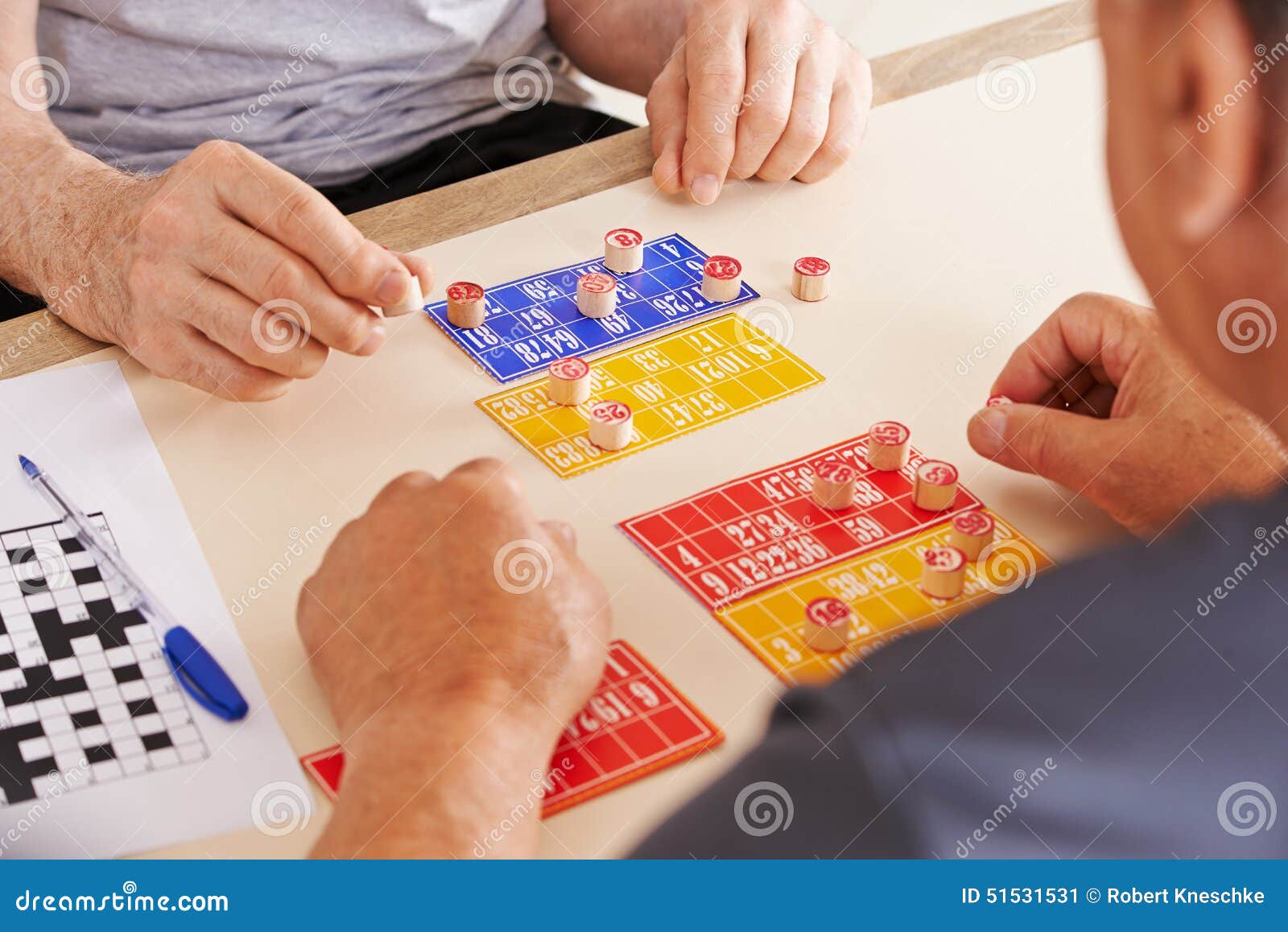 Old Men Playing Bingo Together Stock Image - Image of elderly, seniors ...