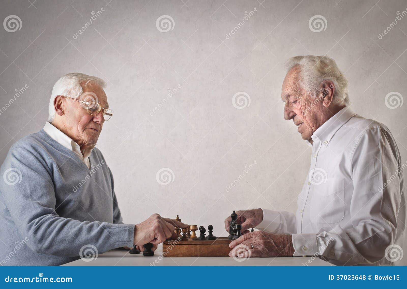 Old men playing chess stock photo. Image of elder, chess - 37023648