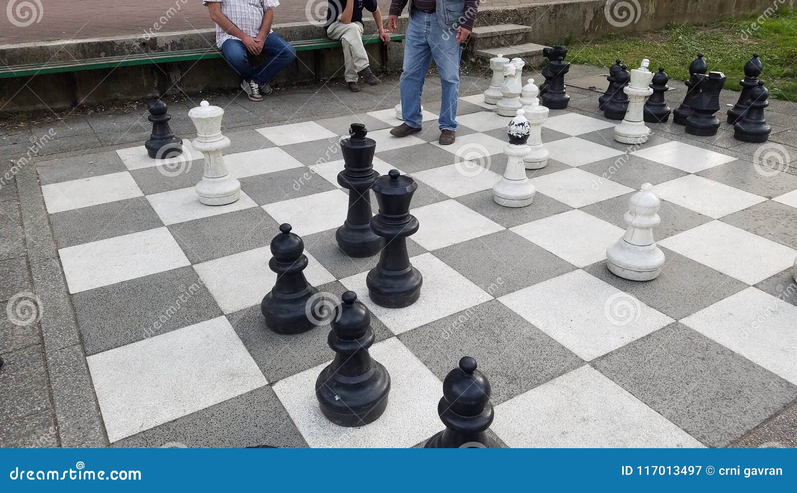 Old Men Playing Giant Chess Stock Image - Image of health, intelligence ...