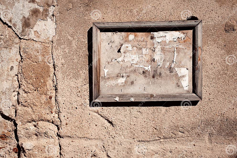 Old Message Board on a Wall Stock Image - Image of billboard, natural ...
