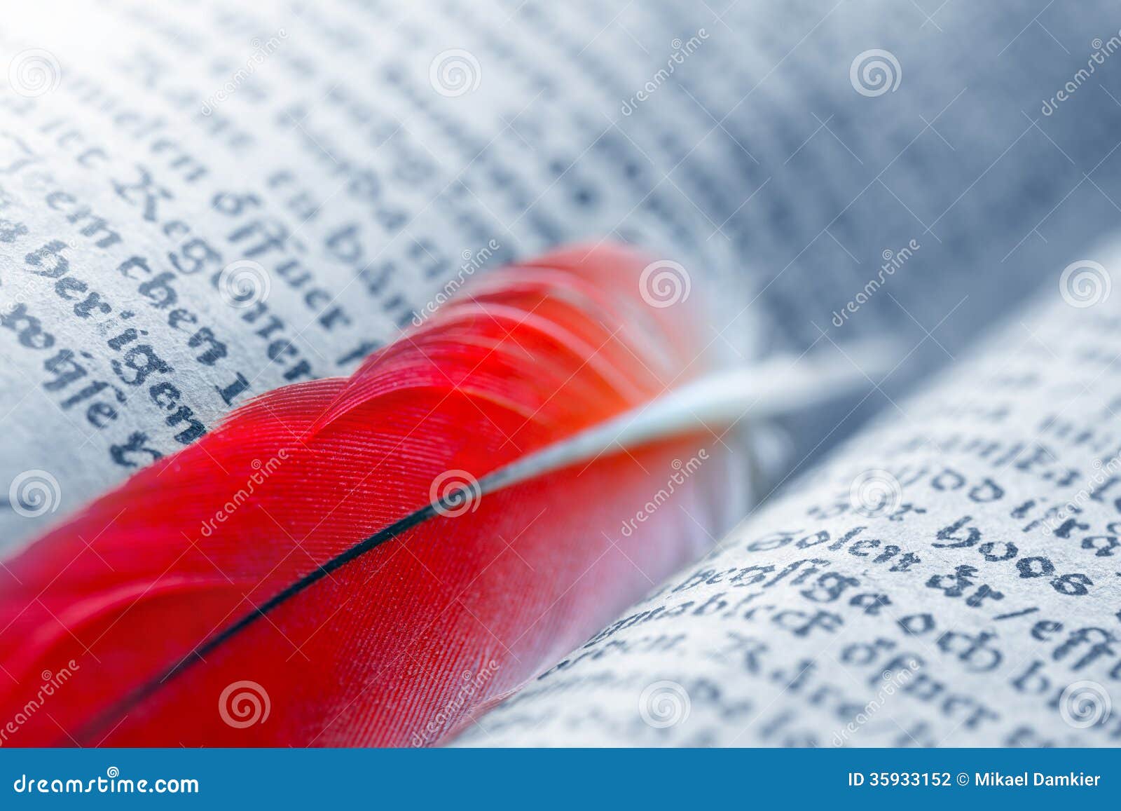 Old Message Book with Feather Stock Photo - Image of background ...