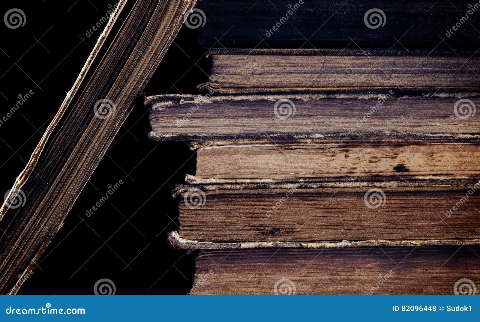 Old Messy Books on the Black Background Stock Photo - Image of ...