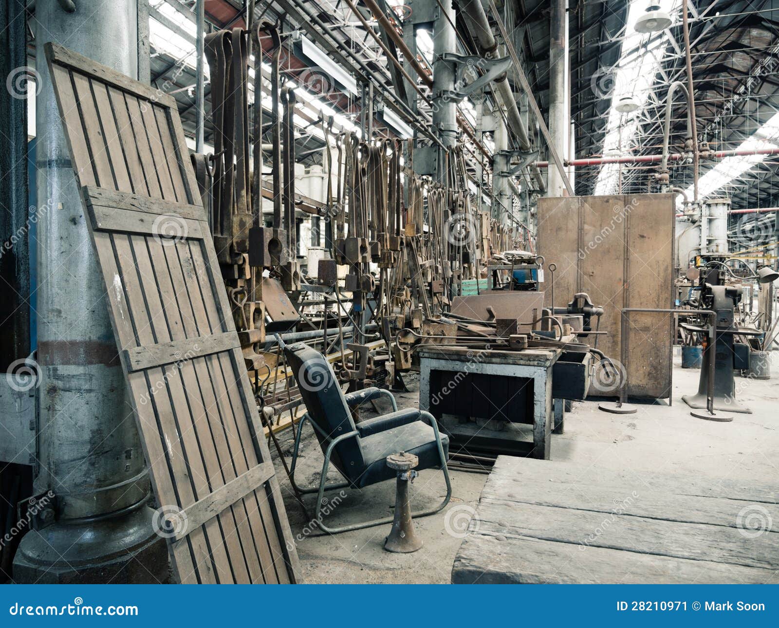 Old Messy Workspace stock image. Image of scene, industry - 28210971