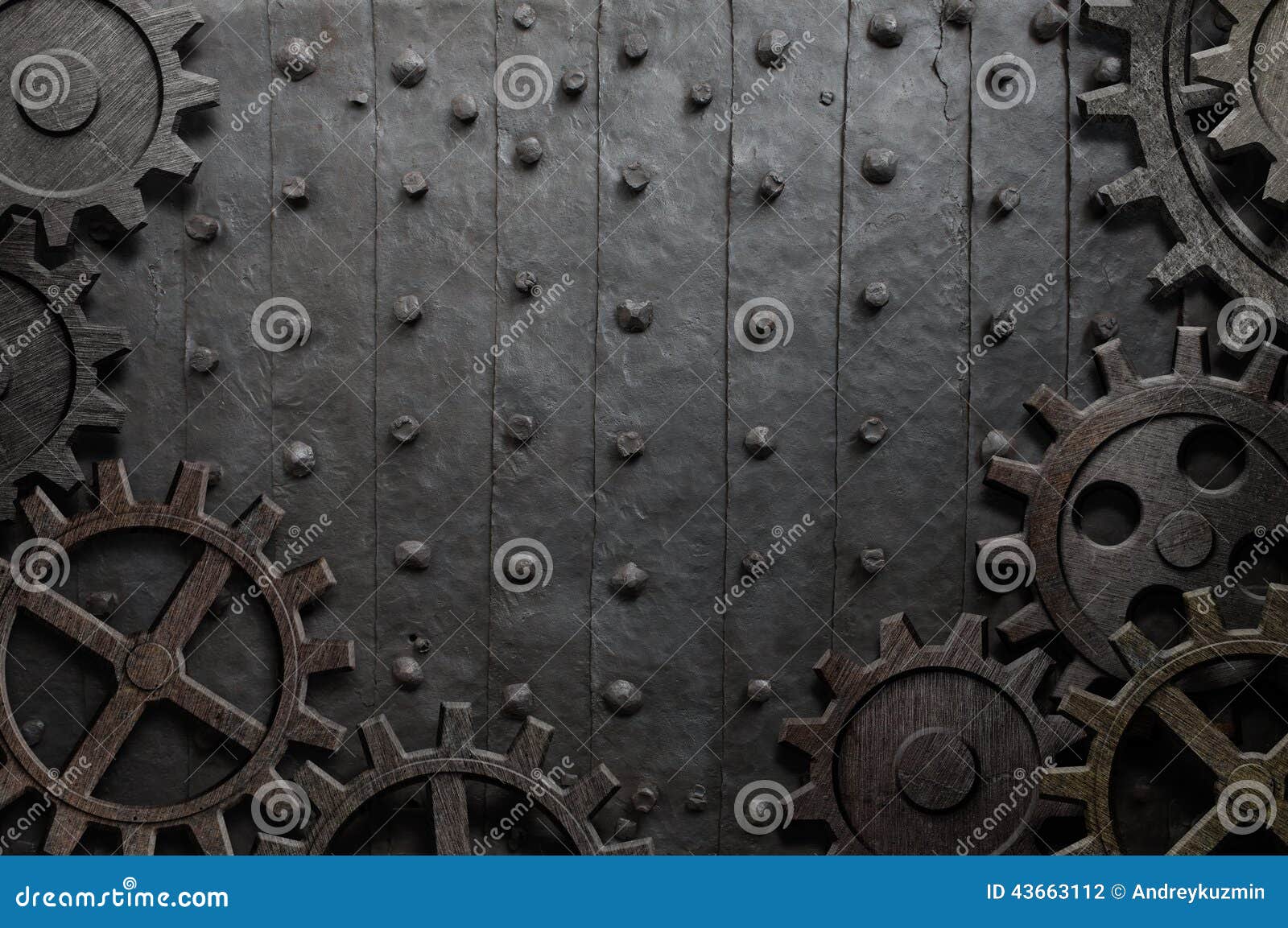 Old Metal Background with Rusty Gears and Cogs Stock Photo - Image of ...