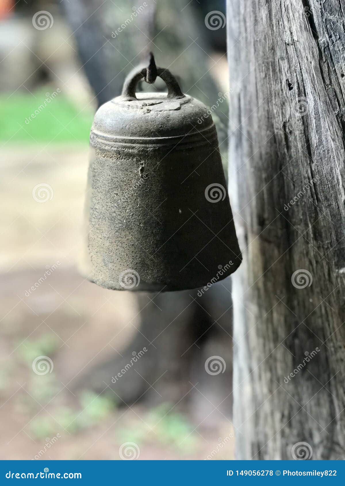Old Metal Bells Hung with Trees Stock Photo - Image of consists, cool ...