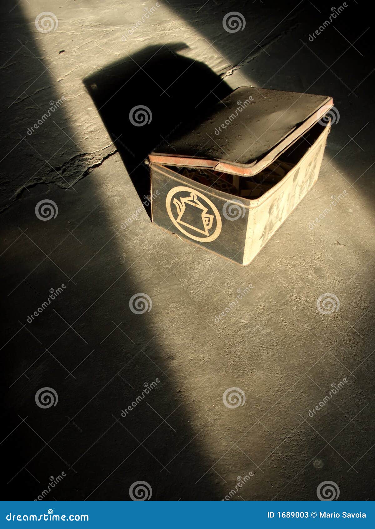 Old metal box stock image. Image of concrete, decay, battered - 1689003