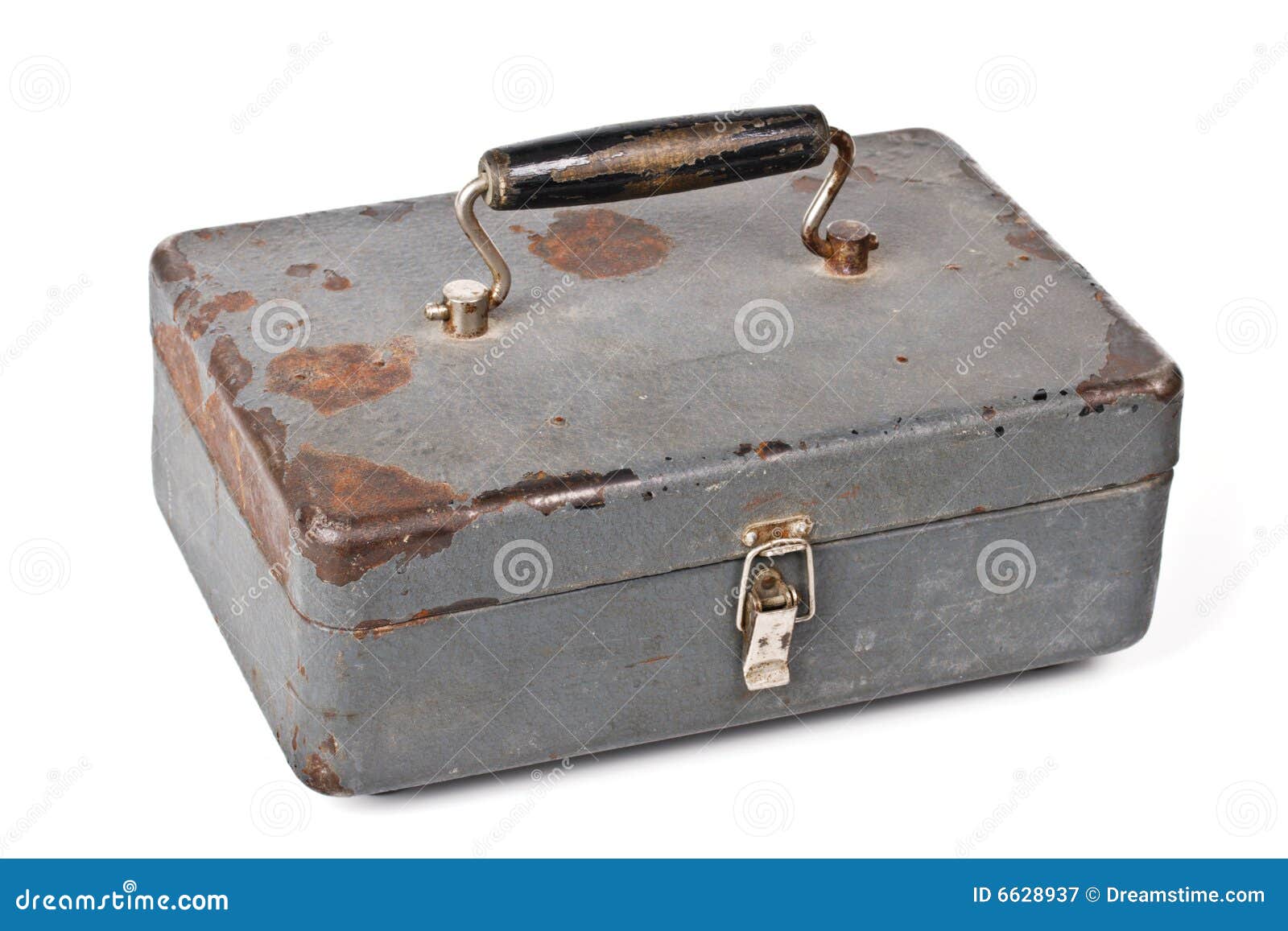 Old metal box isolated stock image. Image of container - 6628937